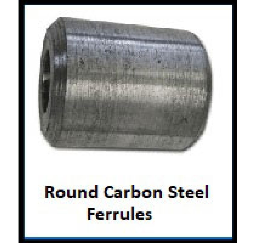 Round Carbon Steel Ferrules - Rope Services Direct
